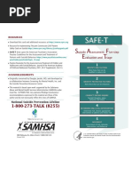 Safe-T Method for Suicide Assessment | PDF | Suicide | Mental Health