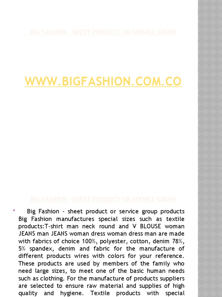 Big Fashion - Advertising Campaign | PDF | Clothing | Jeans