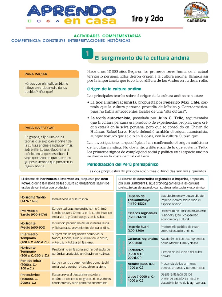 ÁREA CC - SS, Actividad Complementaria 1ro y 2do | PDF