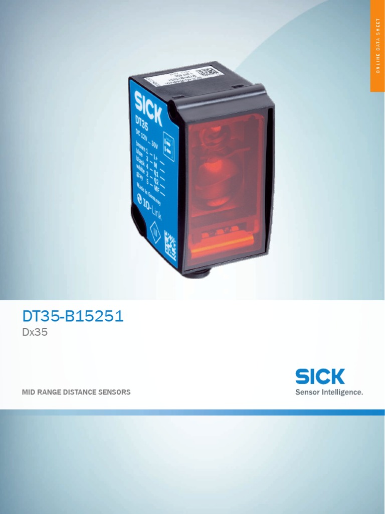 DISTANCE SENSOR - DT35-B15251 - 1057652 - en | PDF | Electrical ...