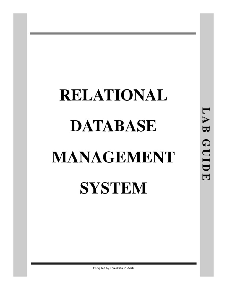 RDBMS Lab Guide | PDF | Relational Database | Software Design