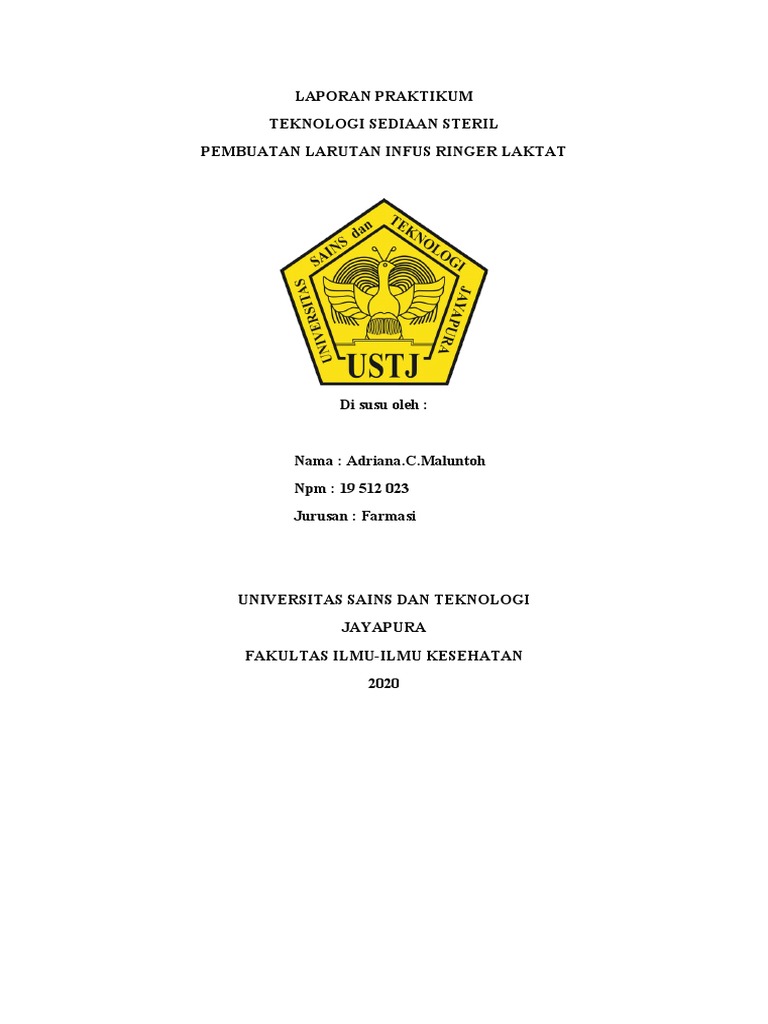 Pembuatan Larutan Infus Ringer Laktat | PDF