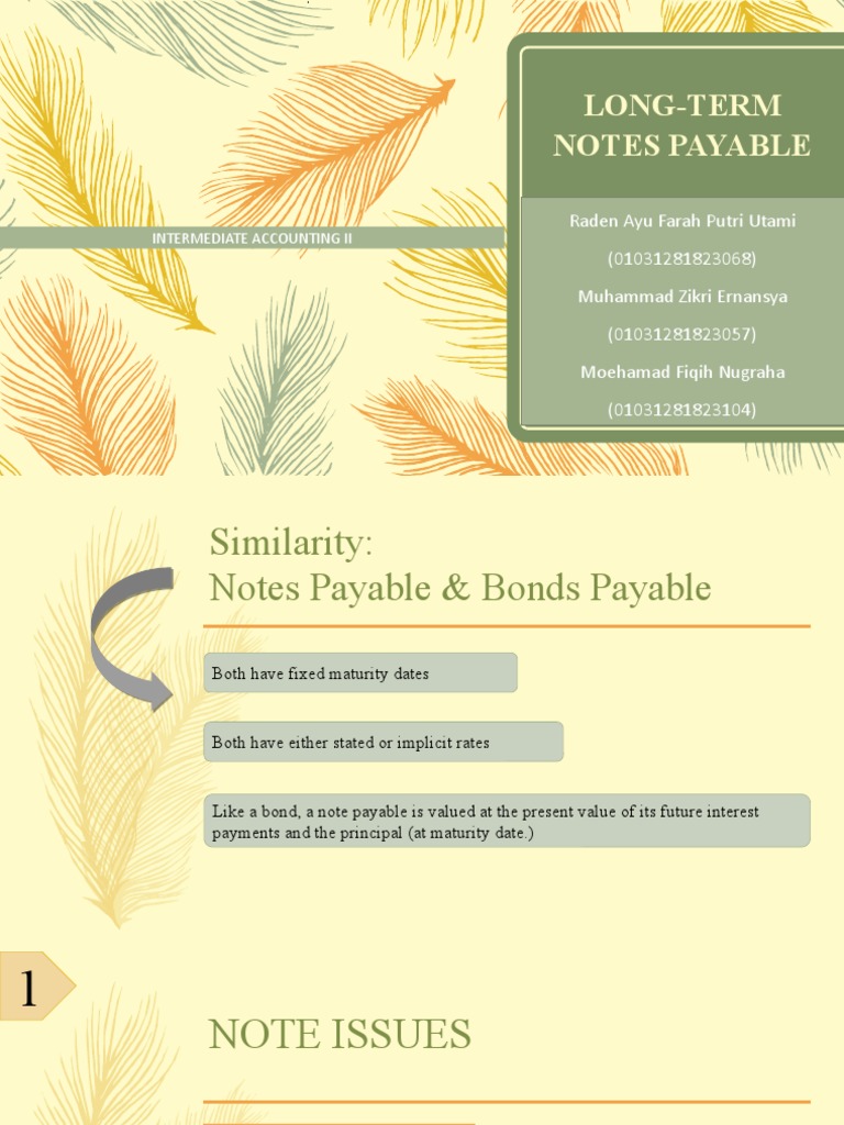 Long Term Notes Payable | PDF | Promissory Note | Interest
