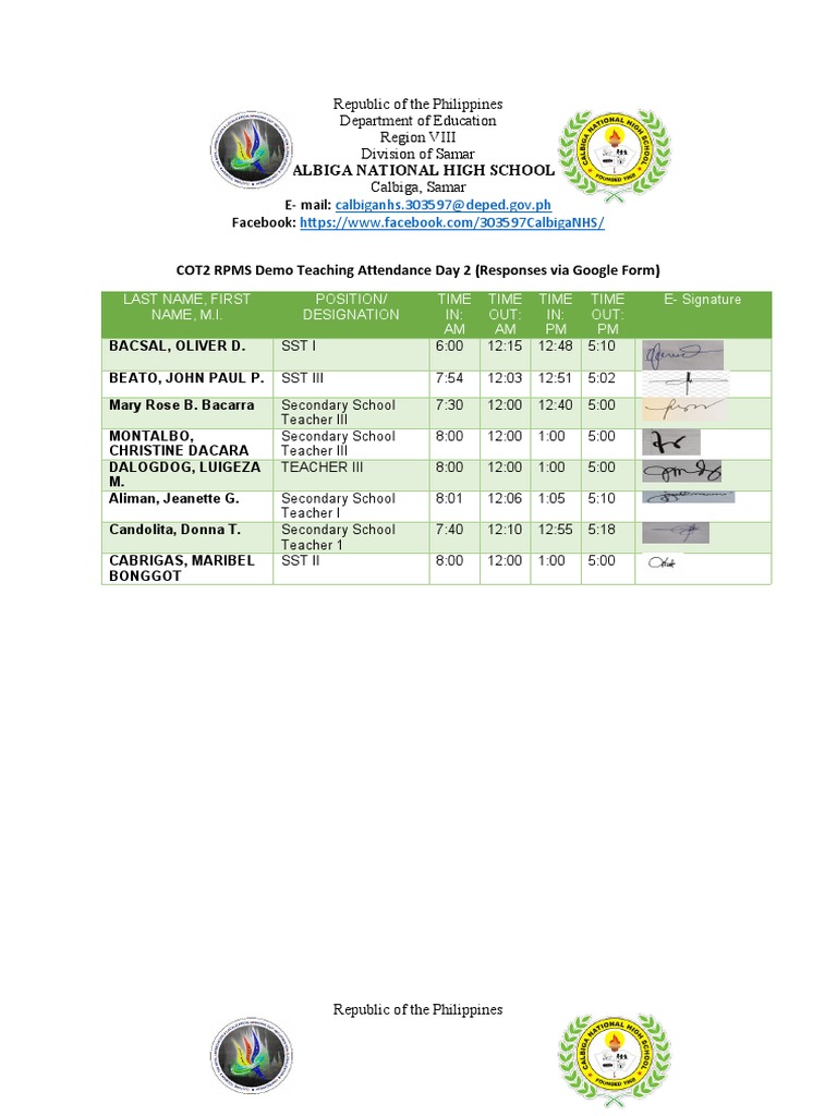 Calbiga National High School | PDF