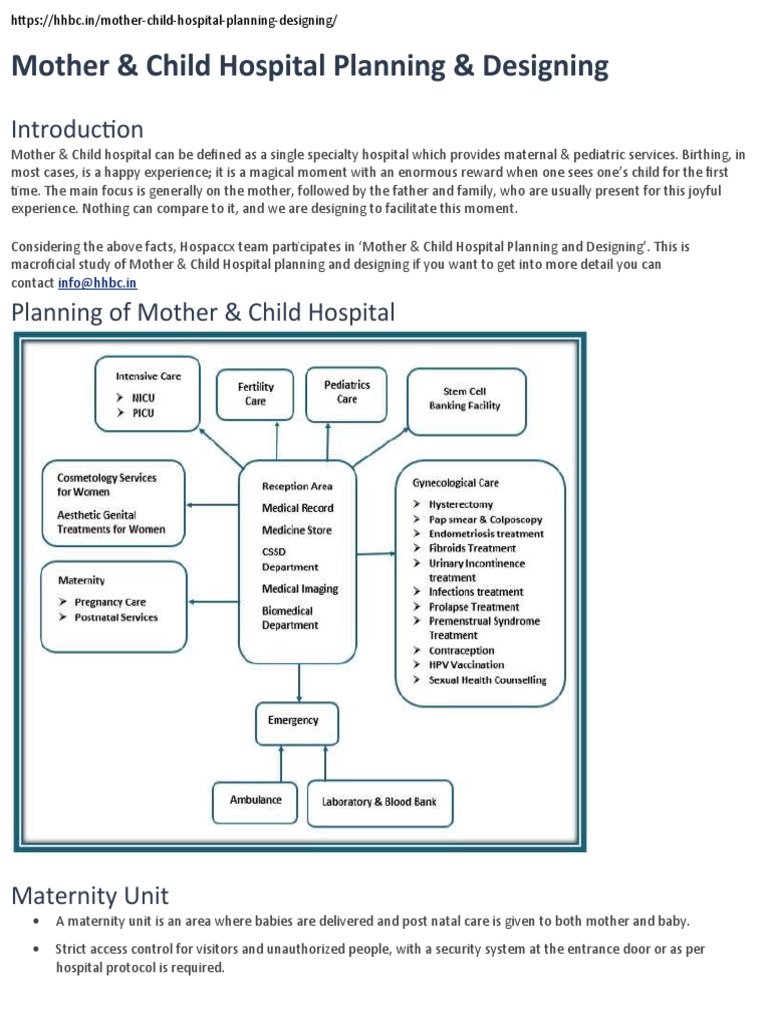 Mother & Child Hospital Planning & Designing: Info@hhbc - in | PDF ...