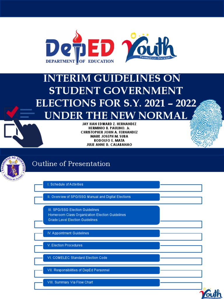 Interim Guidelines On Student Government ELECTIONS FOR S.Y. 2021 - 2022 ...