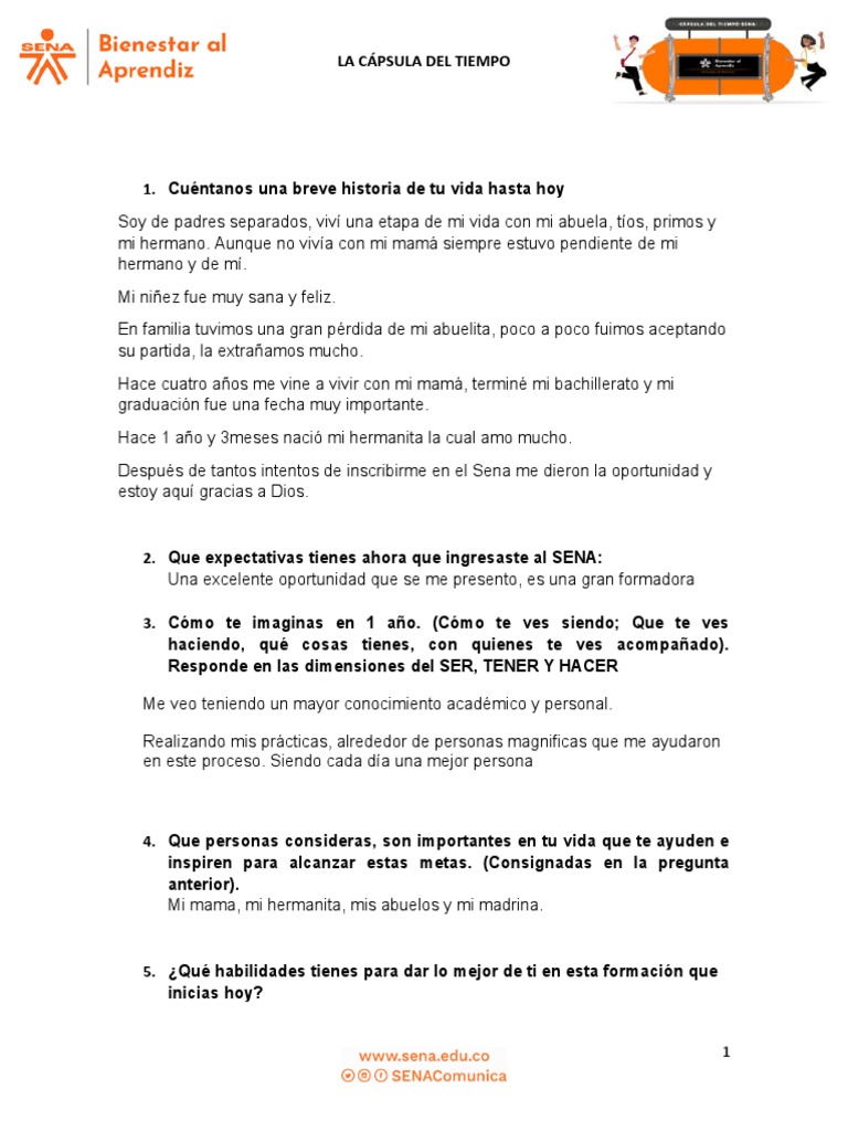 Capsula Del Tiempo. | PDF