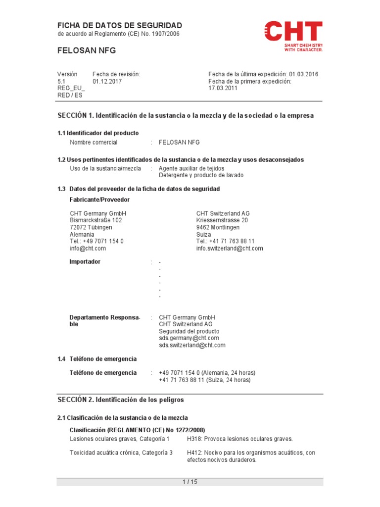 Felosan NFG | PDF | Agua | Contaminación