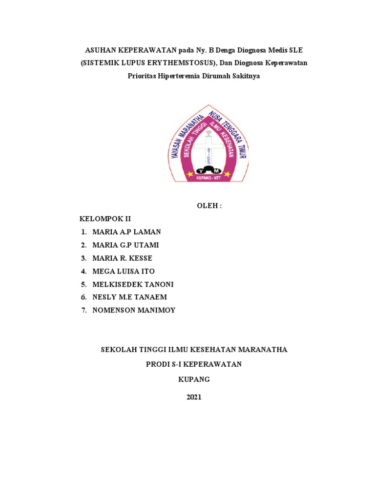 Asuhan Keperawatan SLE pada Ny. B Denga | PDF