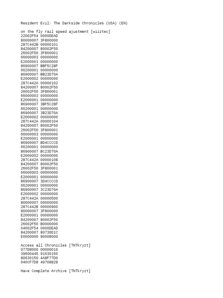 Resident Evil - The Darkside Chronicles (USA) (En) | PDF