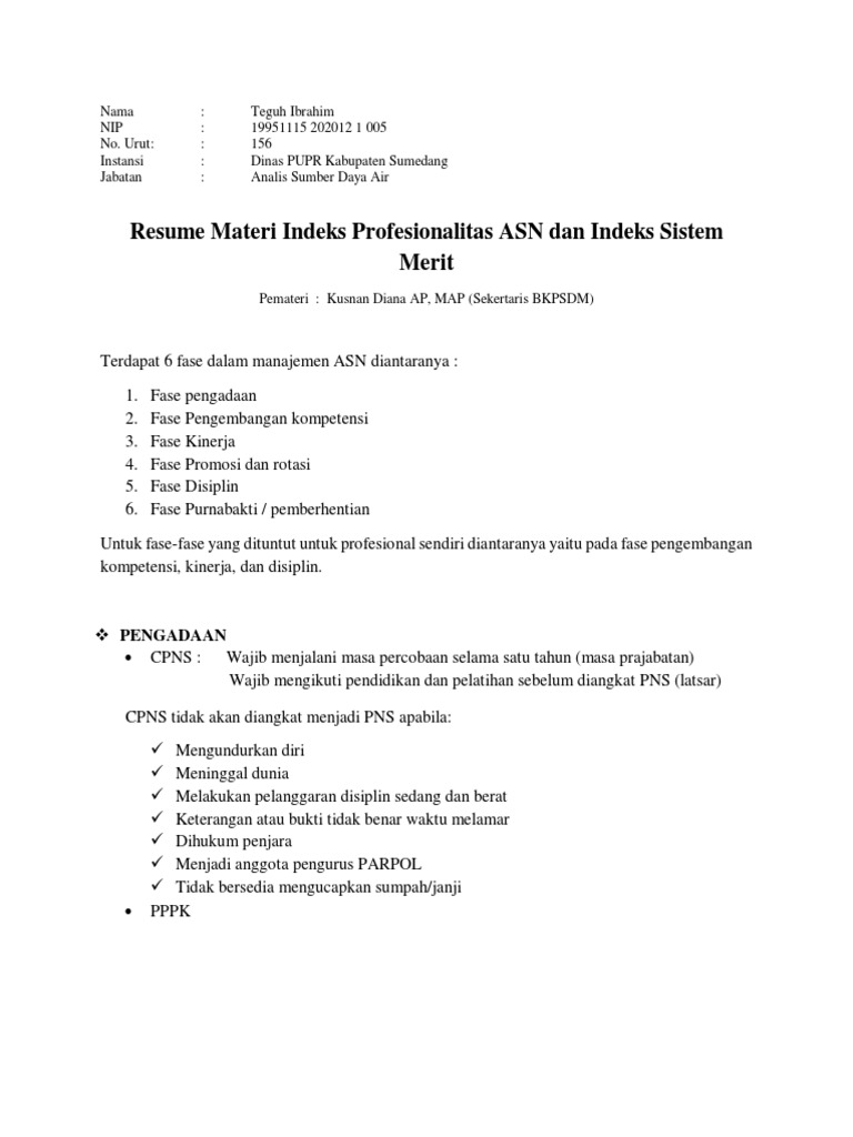 Indeks Profesionalitas ASN | PDF | Karier & Perkembangan