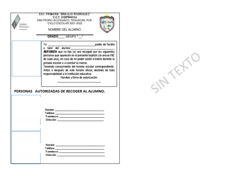 Personas Autorizadas | PDF