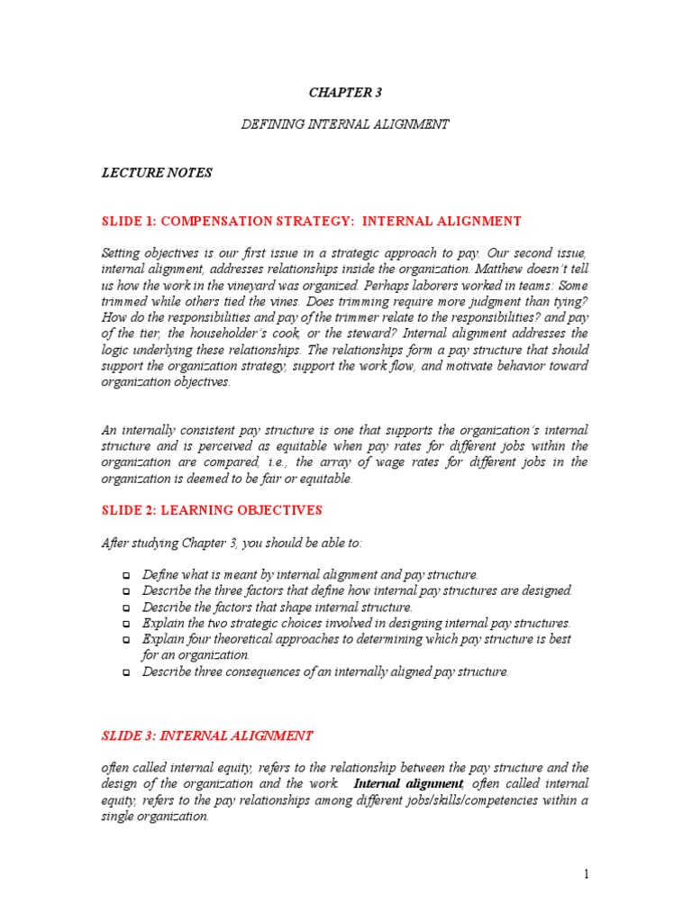Internal Alignment in Compensation Strategy | PDF | Employment | Motivation