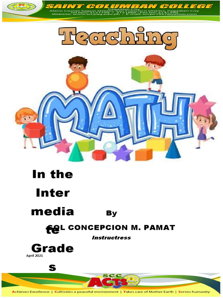 Integrating Values into Math Lessons | PDF | Learning | Curriculum