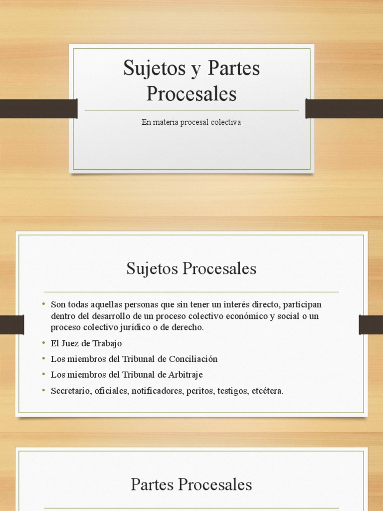 Sujetos y Partes Procesales en Materia Procesal Colectiva Del Trabajo ...