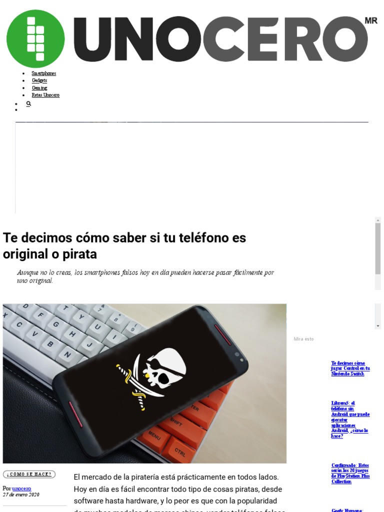 unocero - Te decimos cómo saber si tu teléfono es original o pirata ... unocero - Te decimos cómo saber si tu teléfono es original o pirata ...