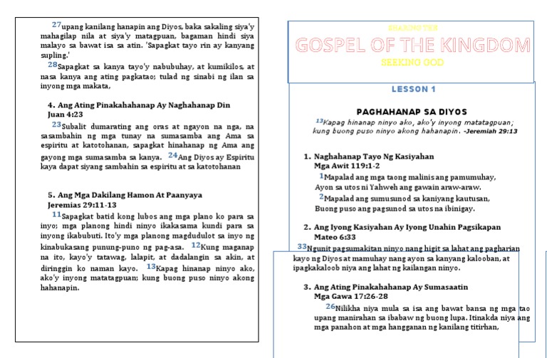 Lesson 01 Seeking God How To Share The Gospel | PDF