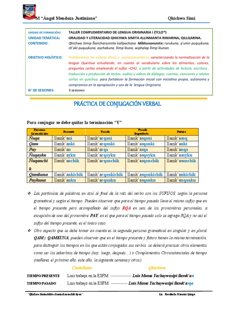 Practica de Conjugacion Verbal | PDF | Verbo | Conjugación gramatical