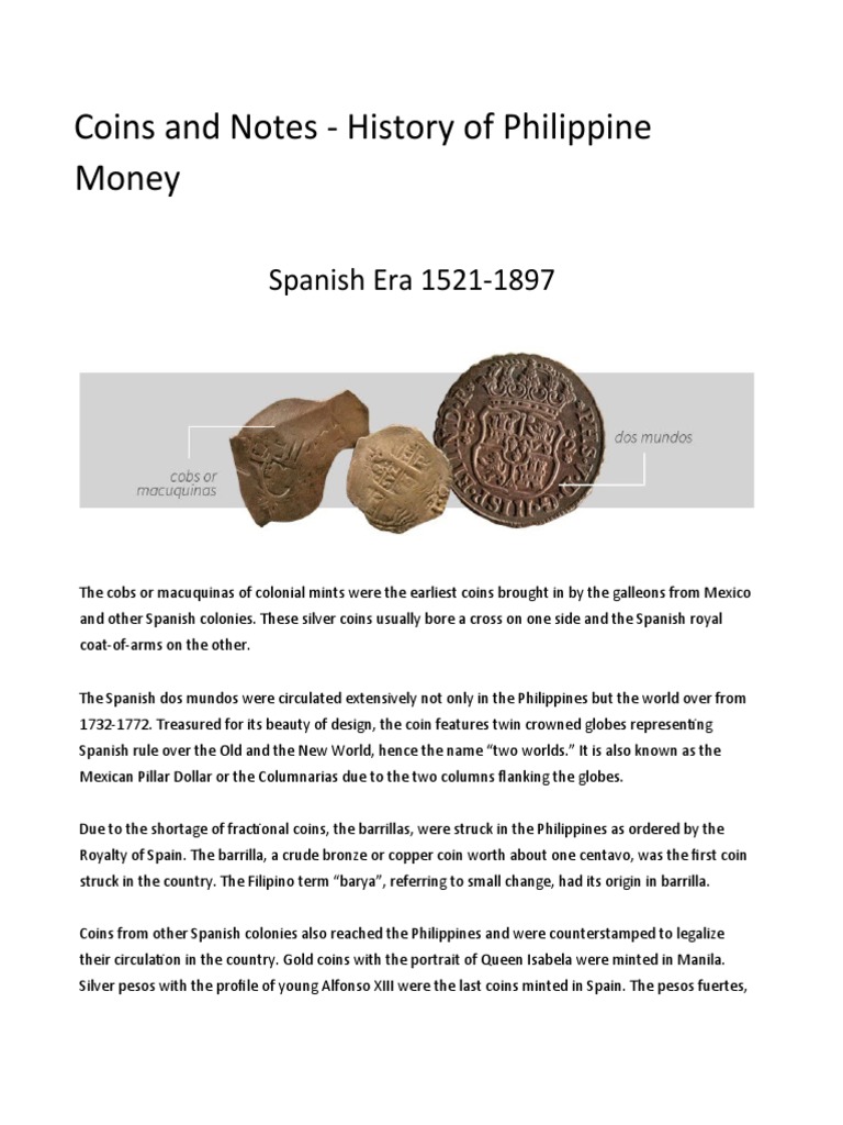 Coins and Notes - Spanish Era | PDF | History