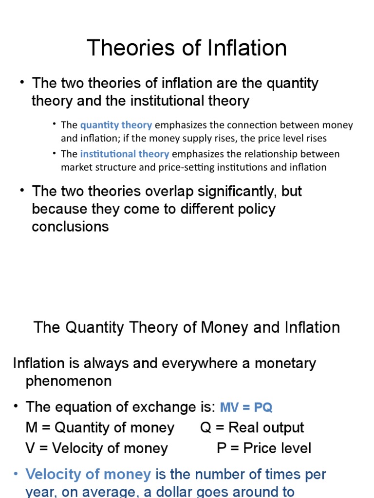 Theories of Inflation Explained | PDF | Phillips Curve | Inflation