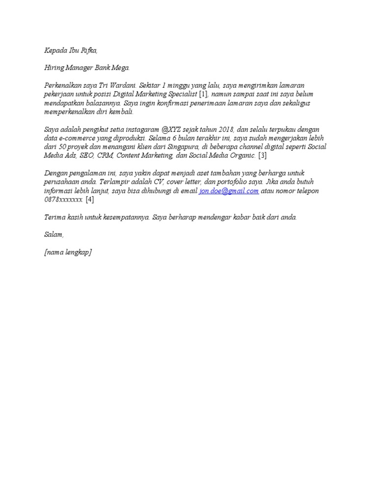 Contoh Follow Up | PDF