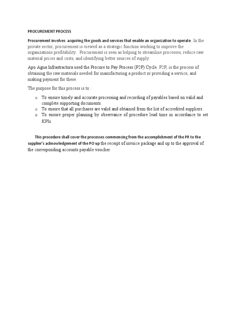 Procurement Process Flow Overview | PDF | Accounts Payable | Business