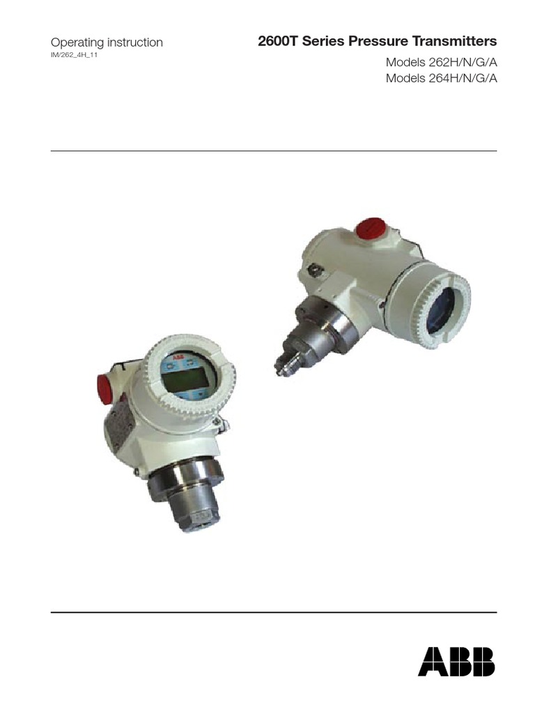 2600T Series Pressure Transmitters: Operating Instruction Models 262H/N ...