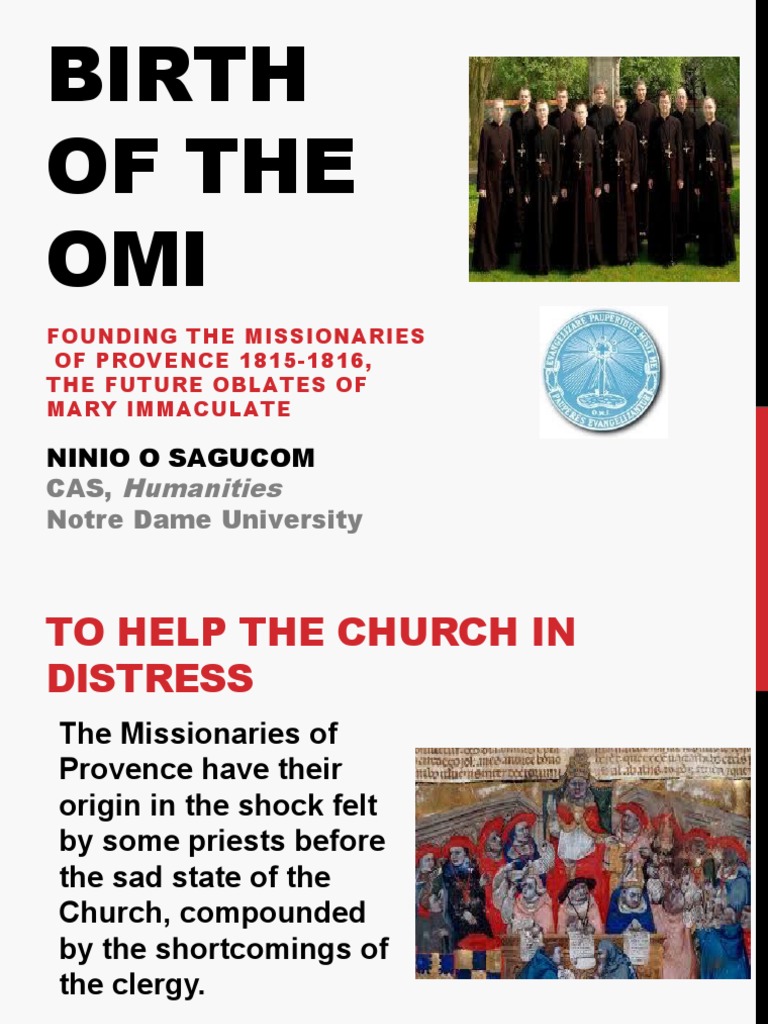 Birth of the Oblates of Mary Immaculate: Founding the Missionaries of ...