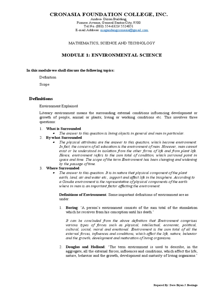Mathematics, Science and Technology - Module 1 | PDF | Natural ...