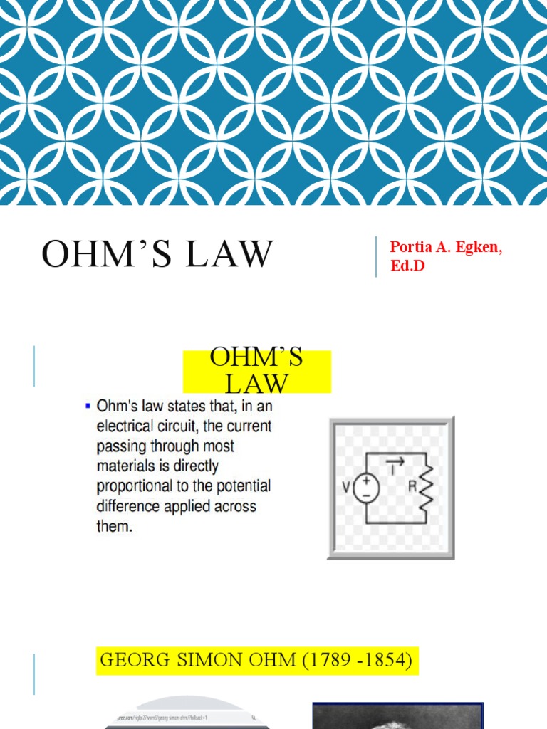Ohm's Law | PDF | Electrical Resistance And Conductance | Electrical ...