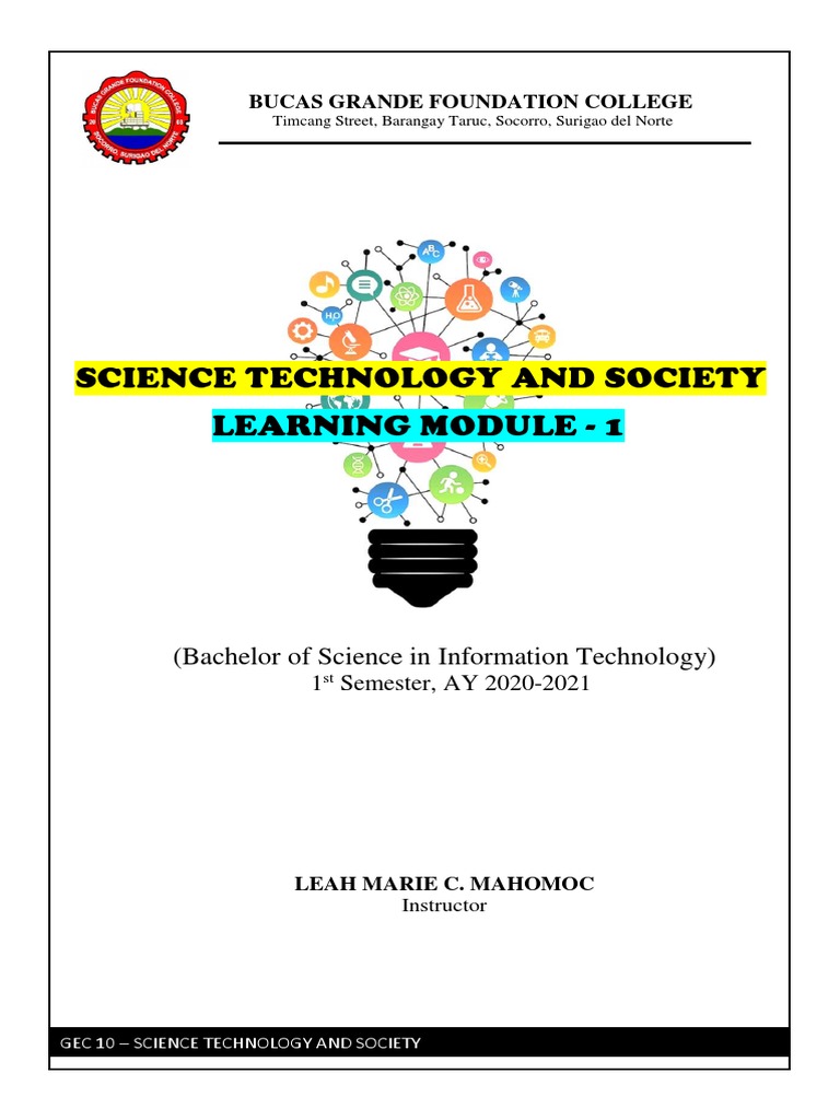 Science, Technology and Society Module 1 | PDF | Science | Science And ...
