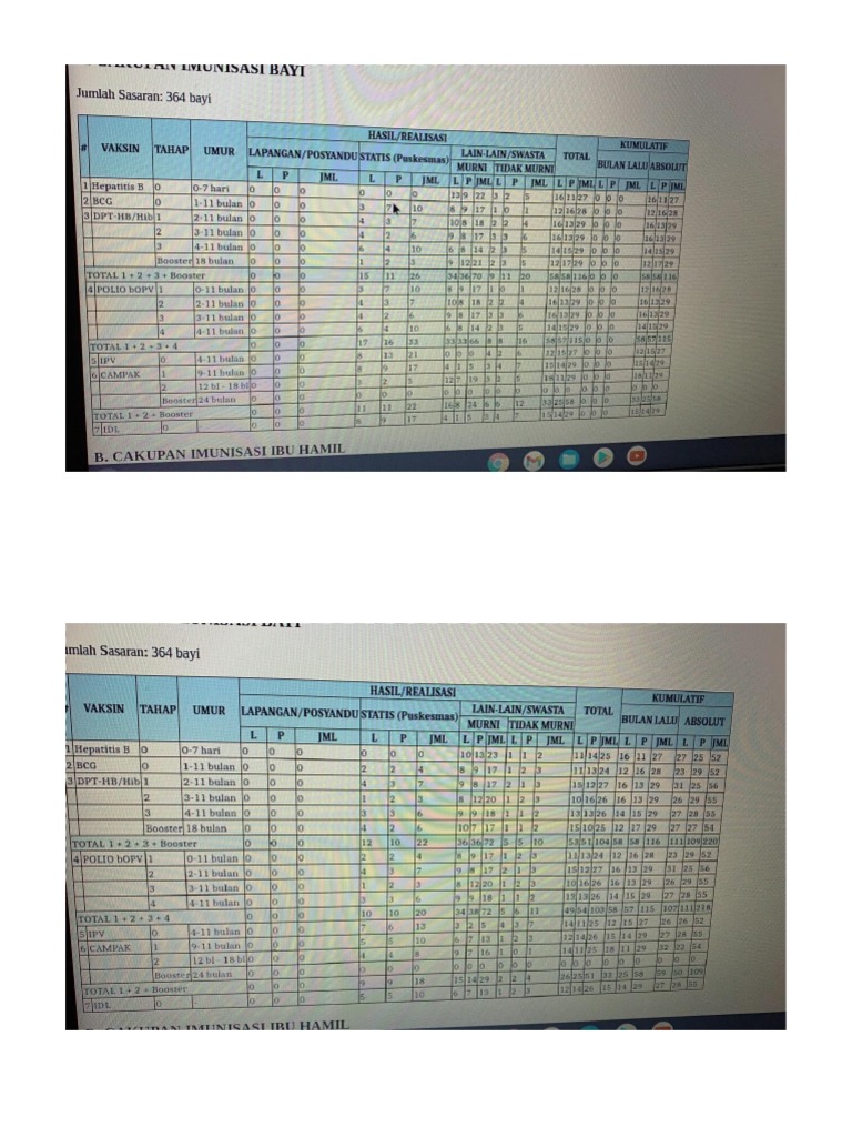 Capaian Program Kia Tahun 2021 Kelurahan Kebon Pedes | PDF