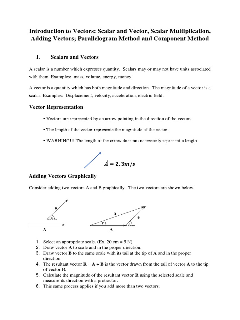 Introduction To Vectors - WordToPdf | PDF | Euclidean Vector | Matrix (Mathematics)
