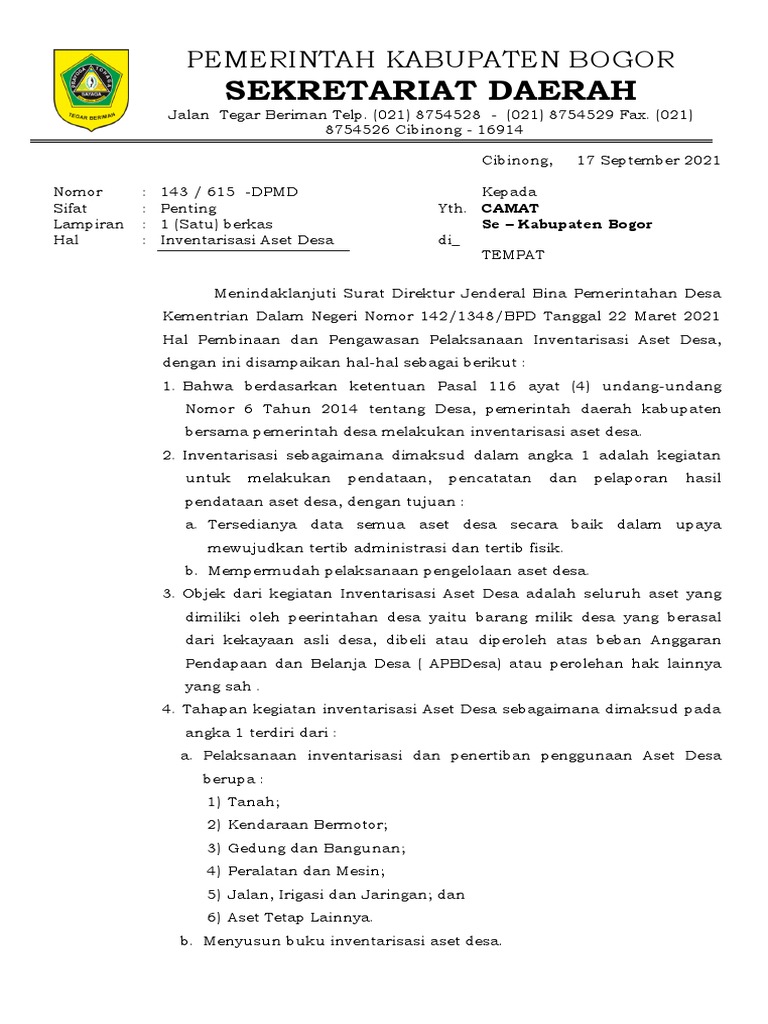 Panduan Inventarisasi Aset Desa | PDF