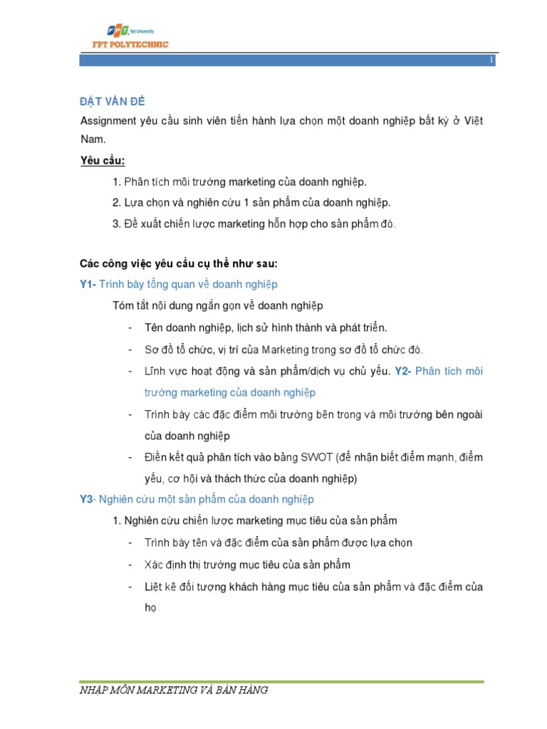 Asm 1 MKT Can Ban | PDF