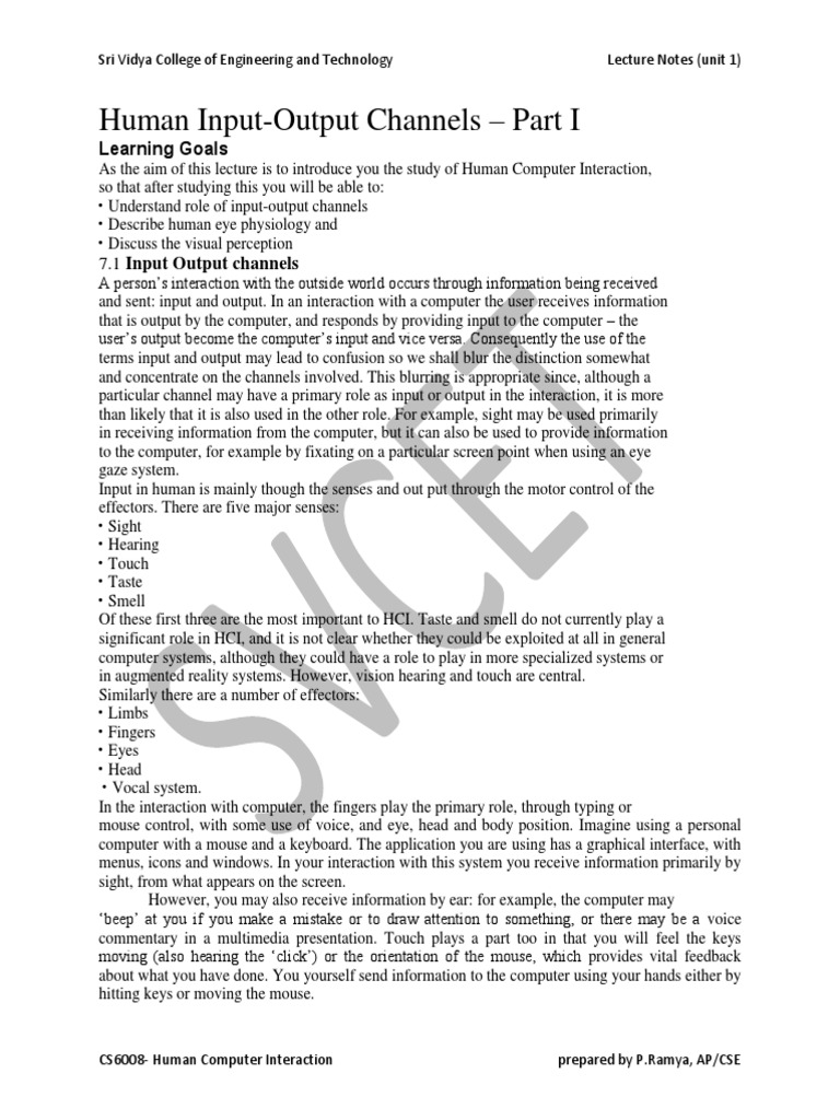 Unit 1 - HCI | PDF | Visual Perception | Color