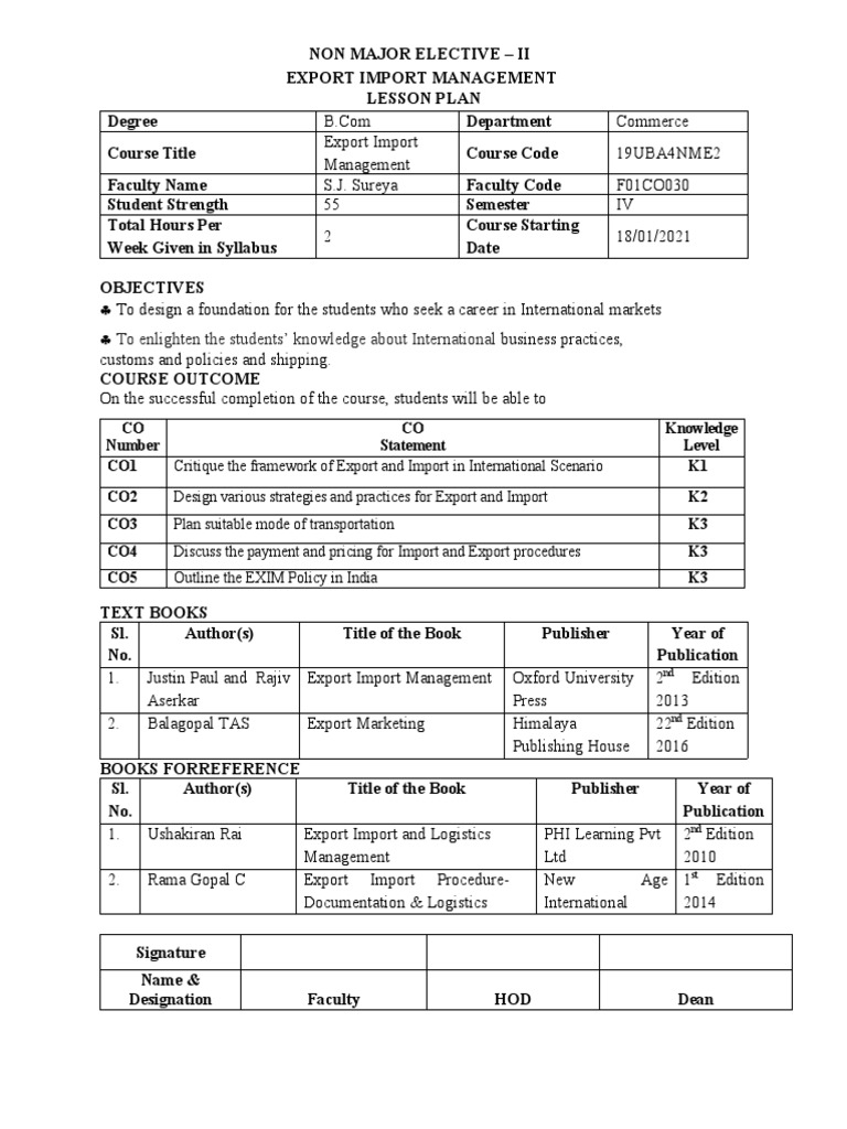 Export Import Management | Download Free PDF | Exports | Imports