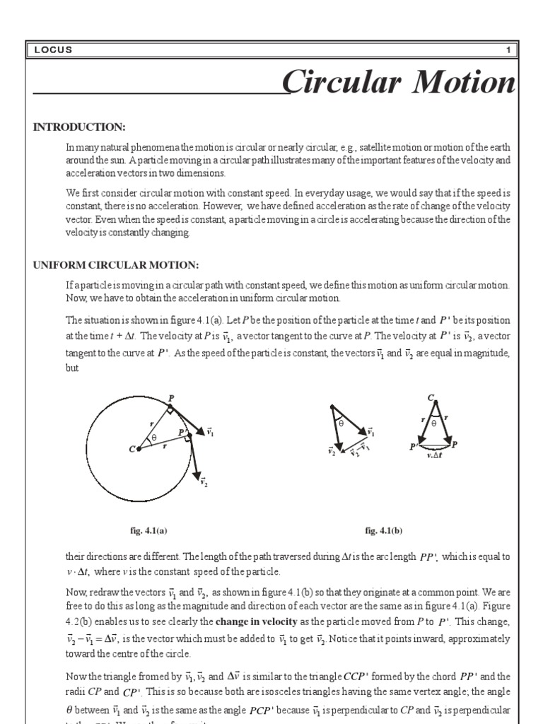Circular Motion | PDF | Acceleration | Velocity