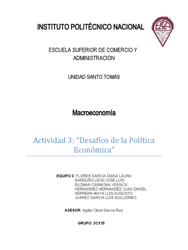 Actividad 3 - Unidad 2 | PDF | México | Macroeconómica