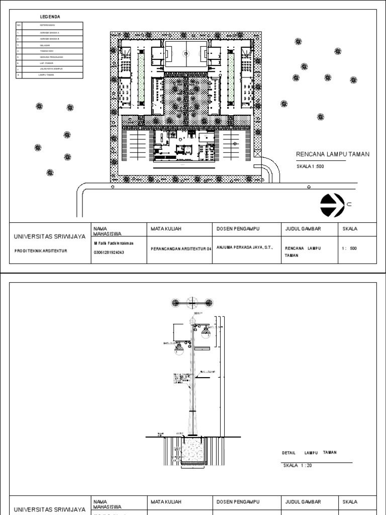 Rencana Lampu Taman Dan Atap Selasar | PDF
