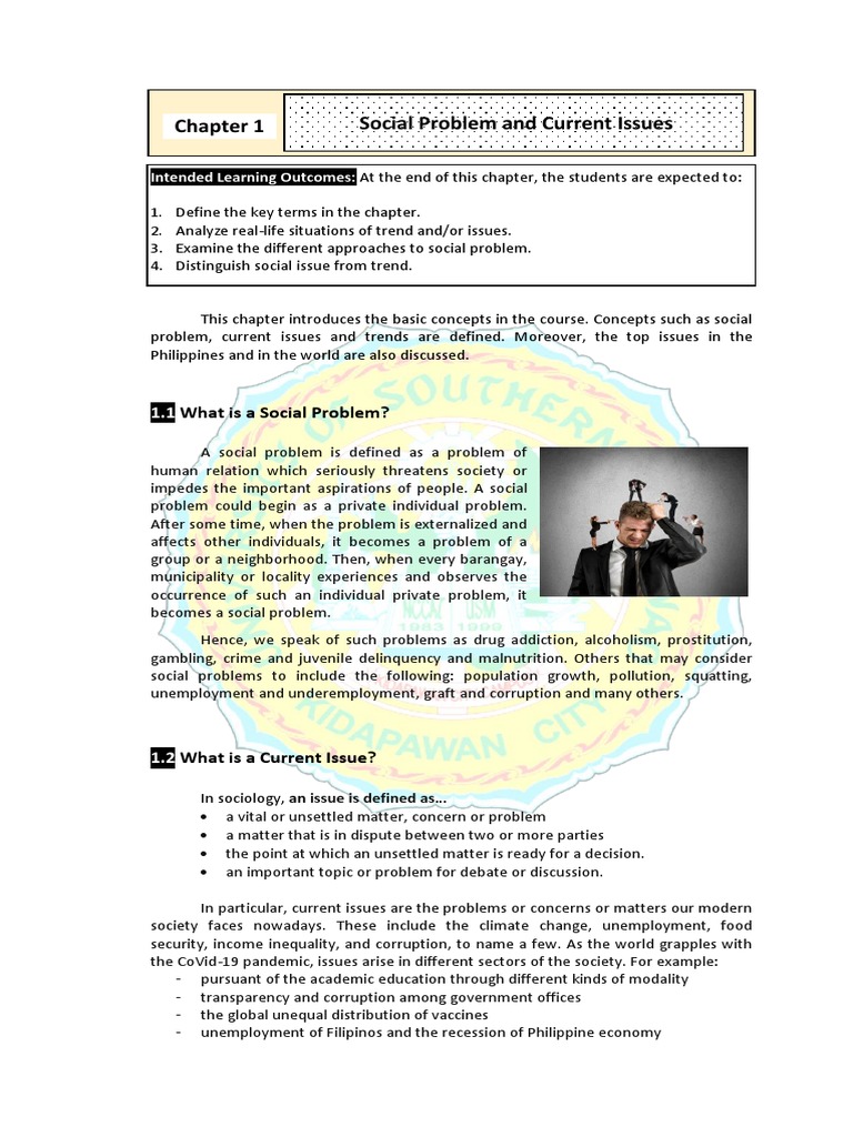 SocSt Ed 313 - Social Problem and Current Issues | PDF | Science ...
