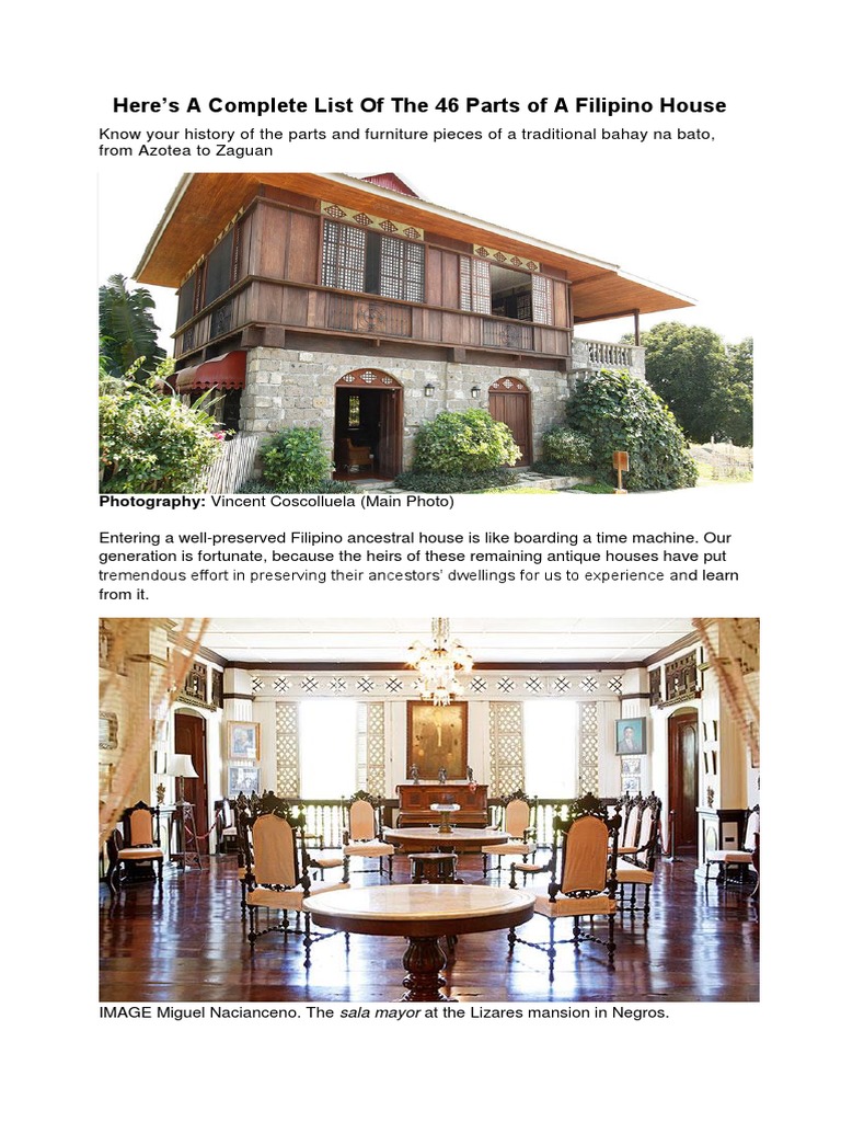 Parts of A Filipino House | PDF | Window | Architectural Design