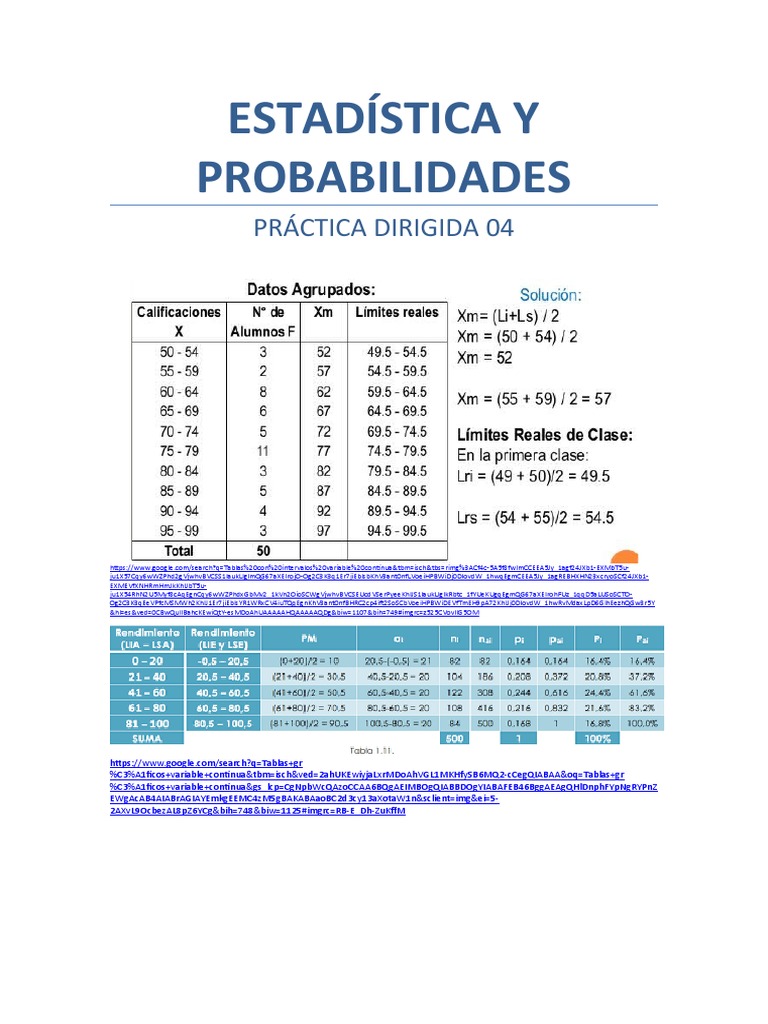 Práctica Dirigida 3 Estadistica | PDF | Muestreo (Estadísticas)
