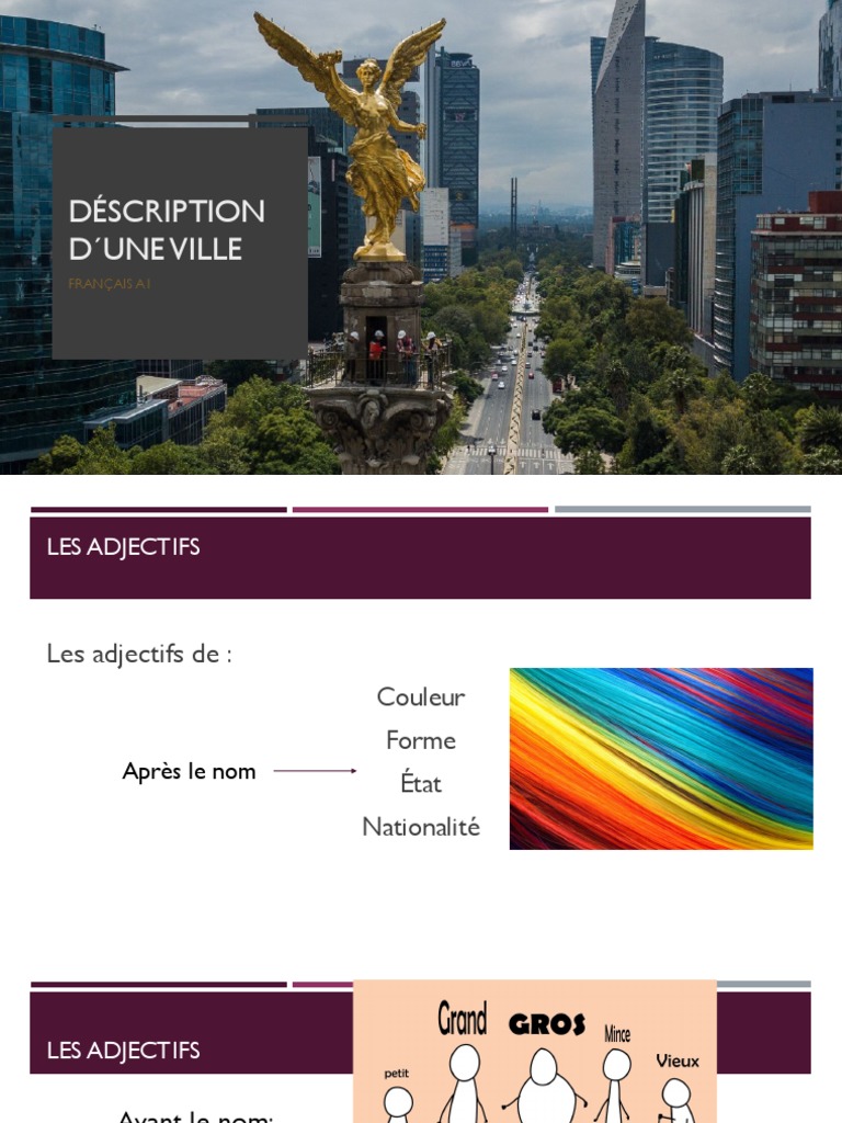 Description d'une ville en français A1 | PDF