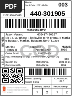 Sample JNT Waybill | PDF