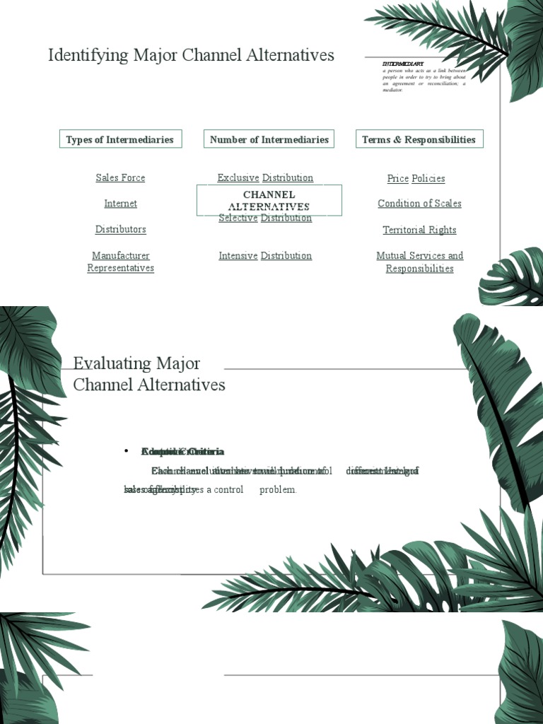 Identifying Major Channel Alternatives-Channel Integration System | PDF ...