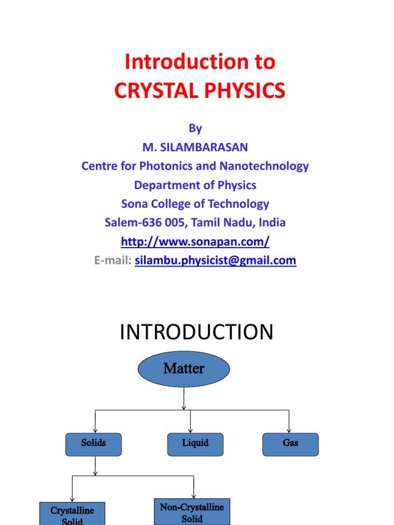 Introduction Crystal Physics | PDF | Crystal Structure | Dislocation