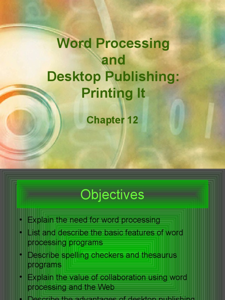 Word Processing and Desktop Publishing: Printing It | Download Free PDF ...