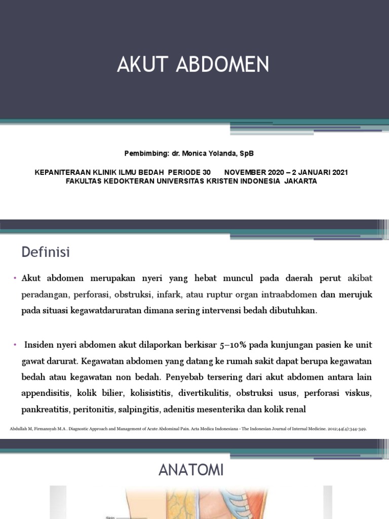 Akut Abdomen - Dr. Monica, SPB | PDF