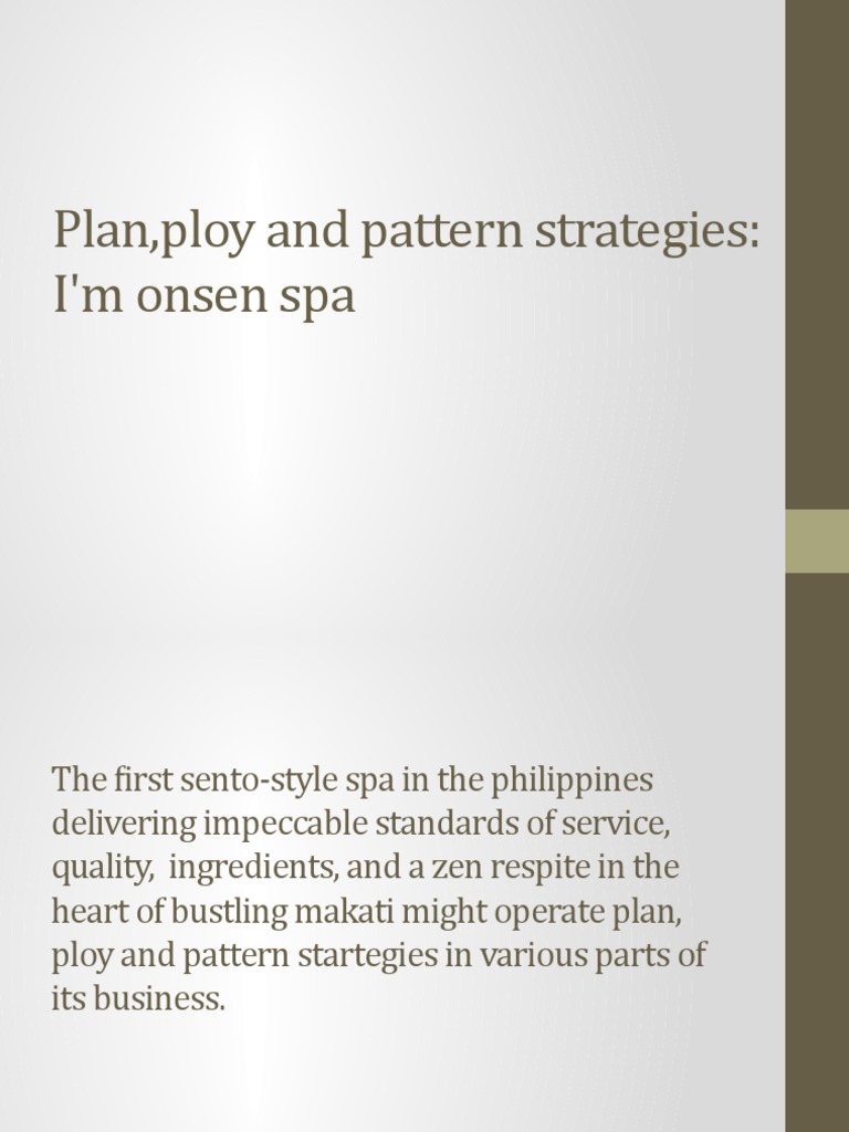 BMEC (PLAN, PLOY, PATTERN) Sample | PDF